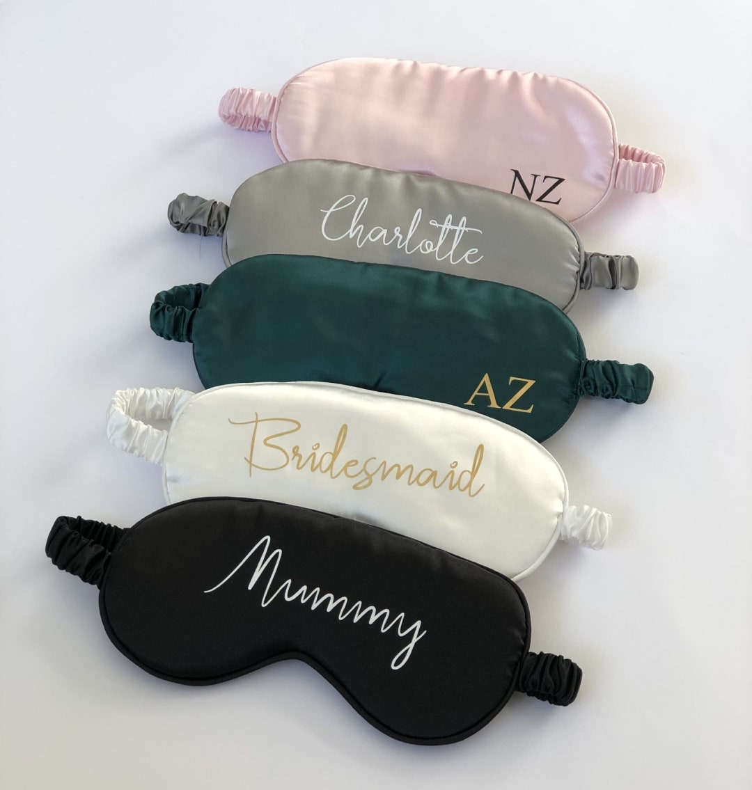Personalised Eye Mask, Sleep Eyemask, Travel Sleepmask, Bridesmaid Gift ...