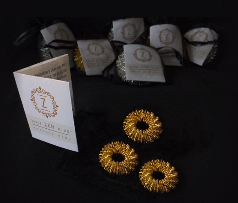 Reflexology SET of 3 Massage Rings, 3 Acupressure Rings, Pain Reliever ...