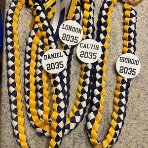 Name Tag Add on for Volleyball Ribbon Lei Necklace for / Grad Lei ...