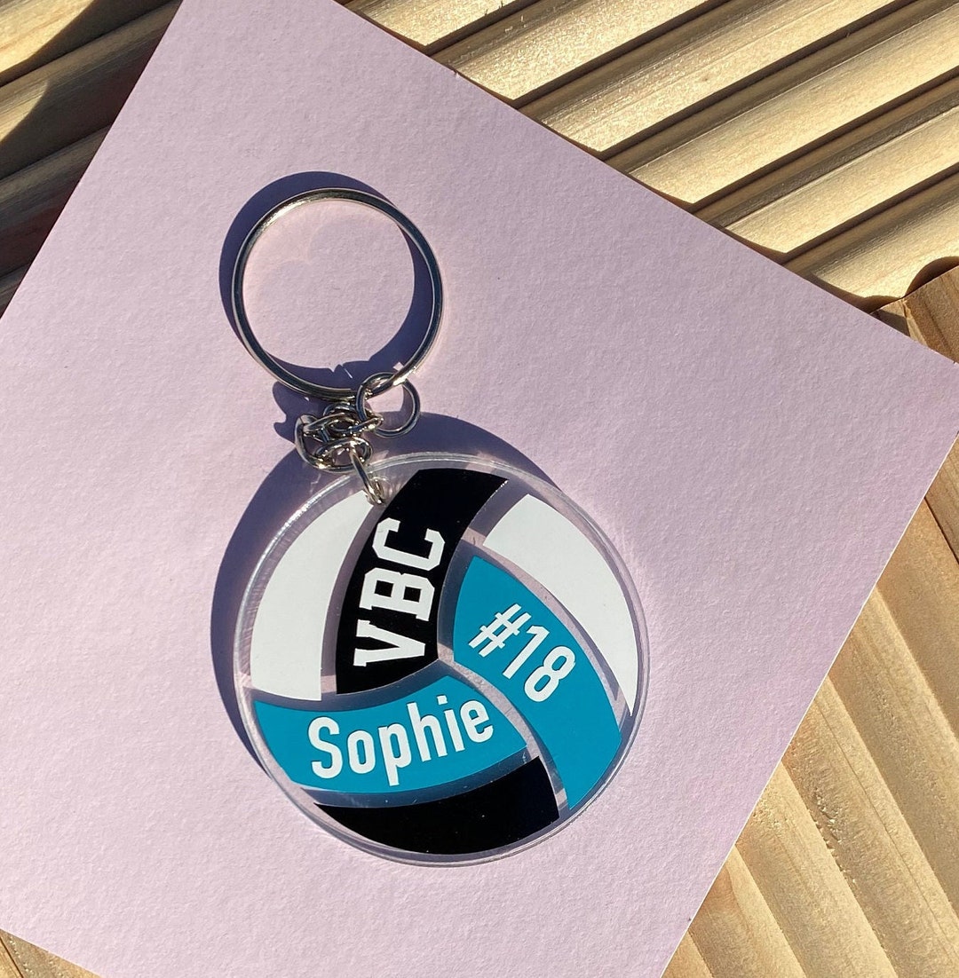 Volleyball Bag Tag / Volleyball Keychain / Volleyball Gift / Team Gift ...