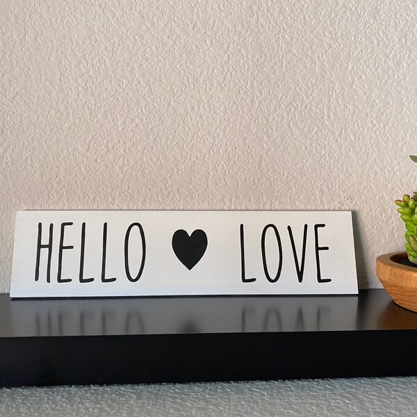 Hello Love Sign - Etsy