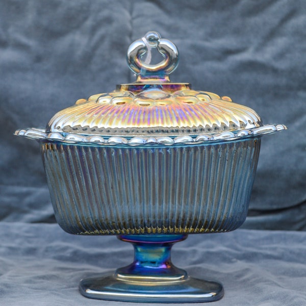 Carnival Glass Candy Dish - Etsy