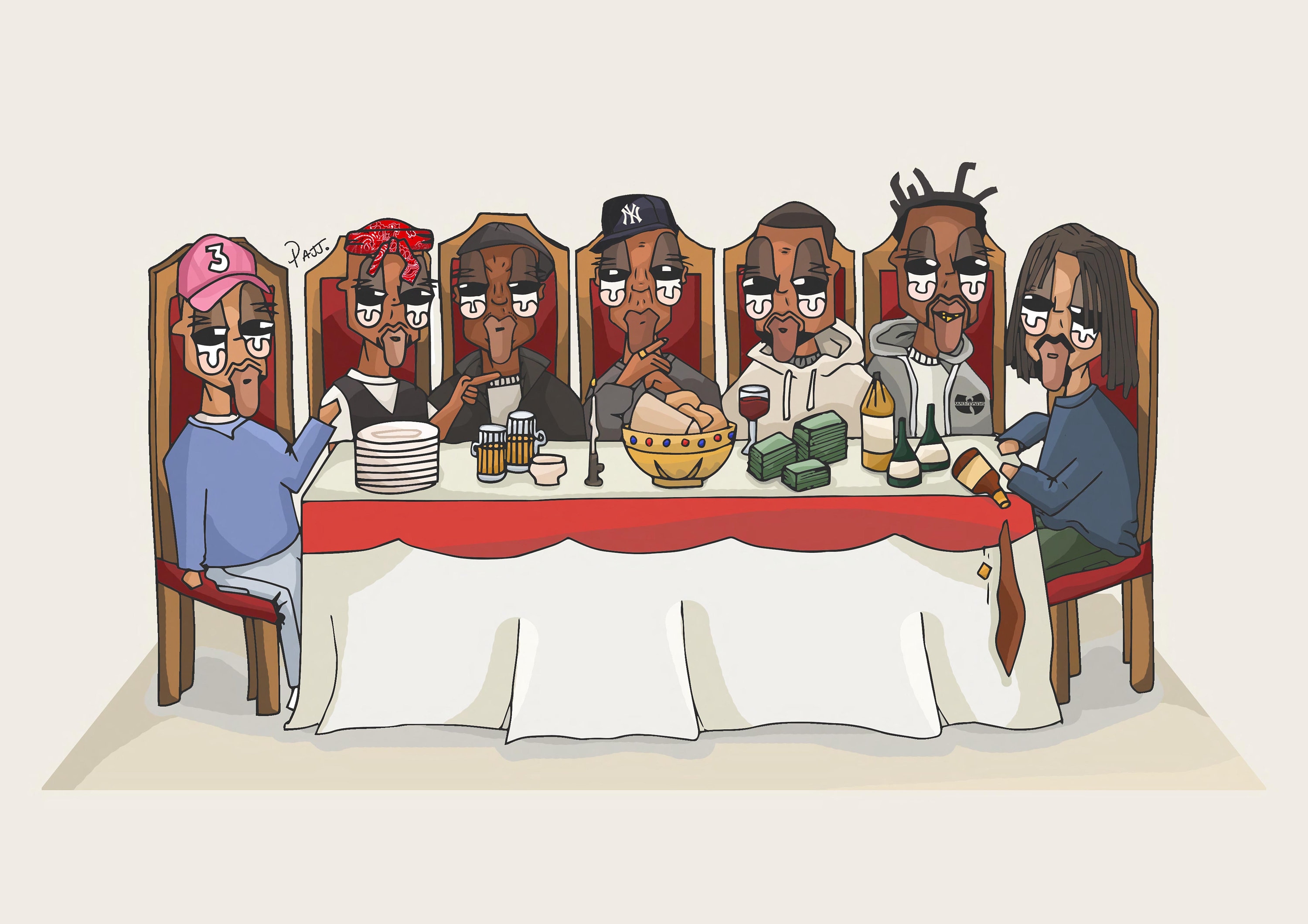 The Last Supper Rap Edition / Kanye West Art / Jay Z Art / Rap Art ...