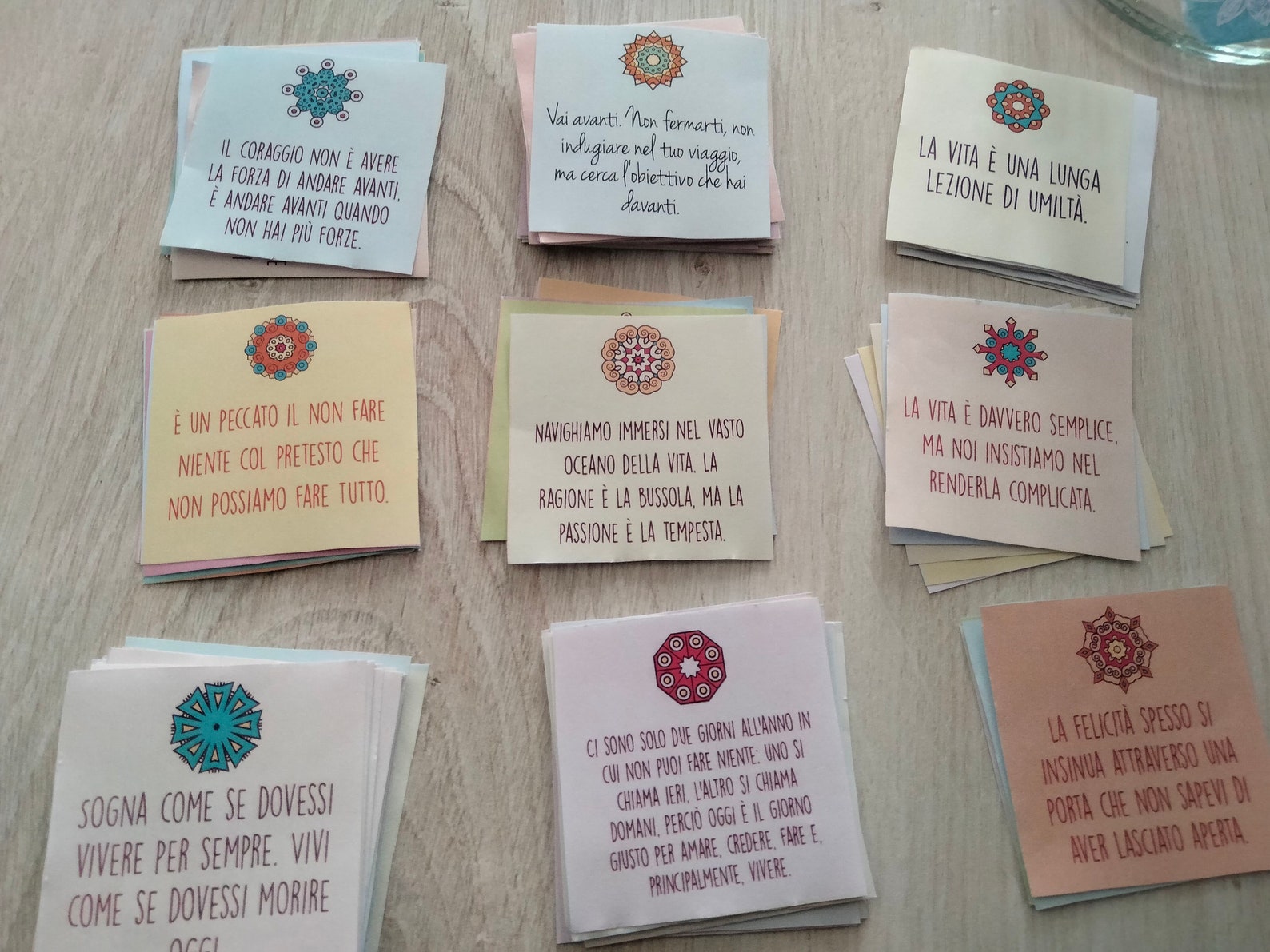 The Motivation Jar - Printable Cards With Positive Mandala Messages ...