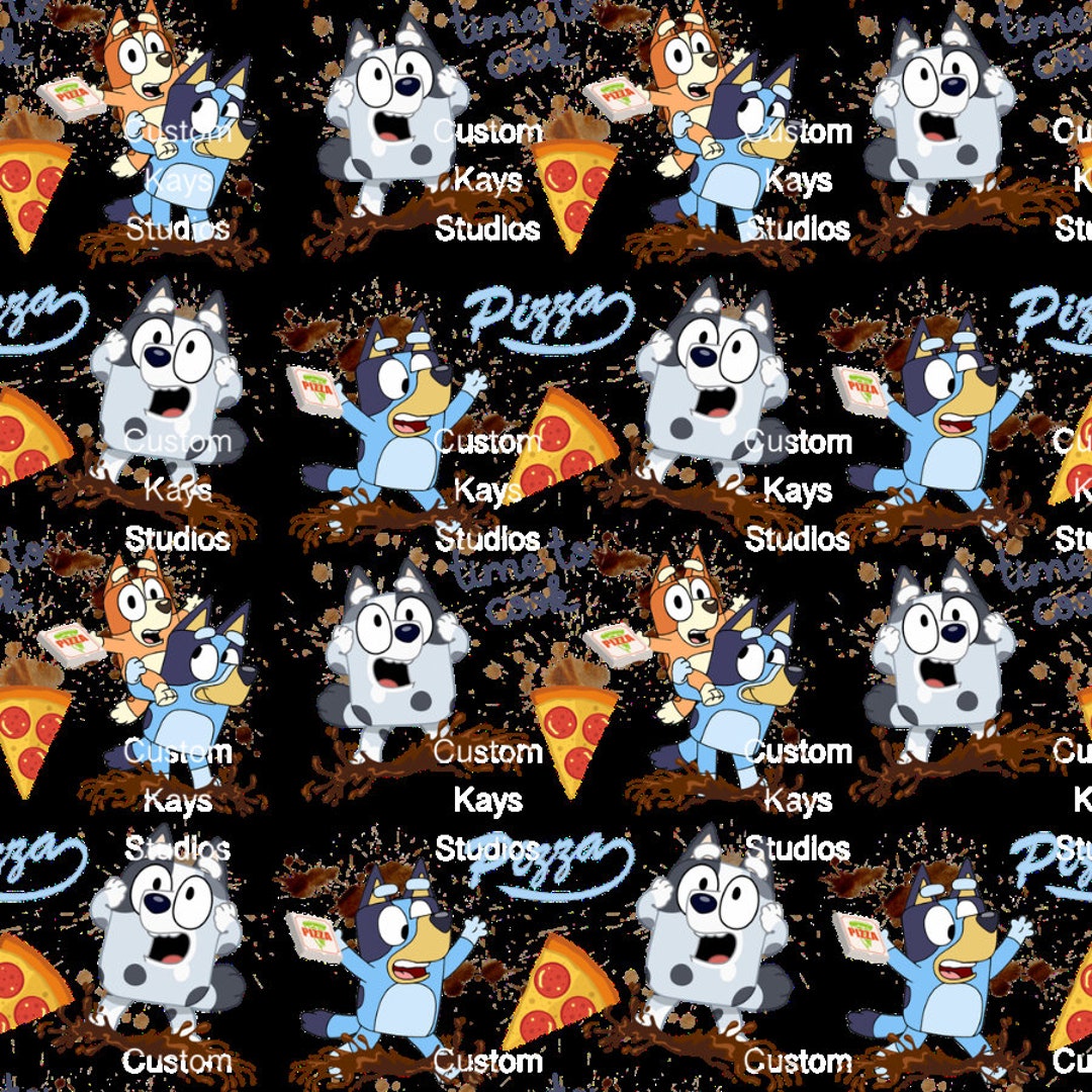 Bluey Pizza Girls Seamless PNG File Muffin Socks Bingo Bluey Seamless ...