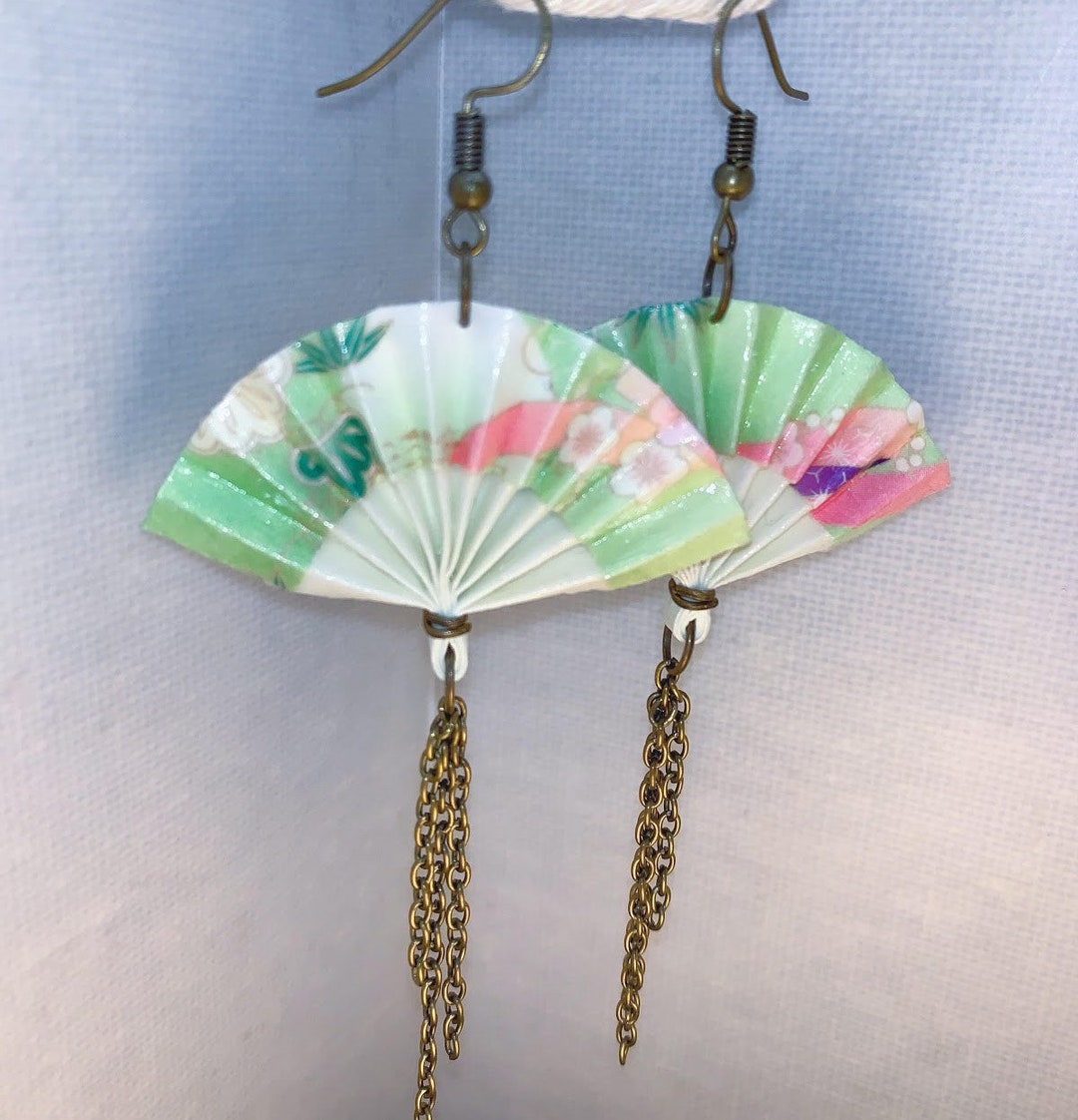 Origami Fan Earrings - Etsy