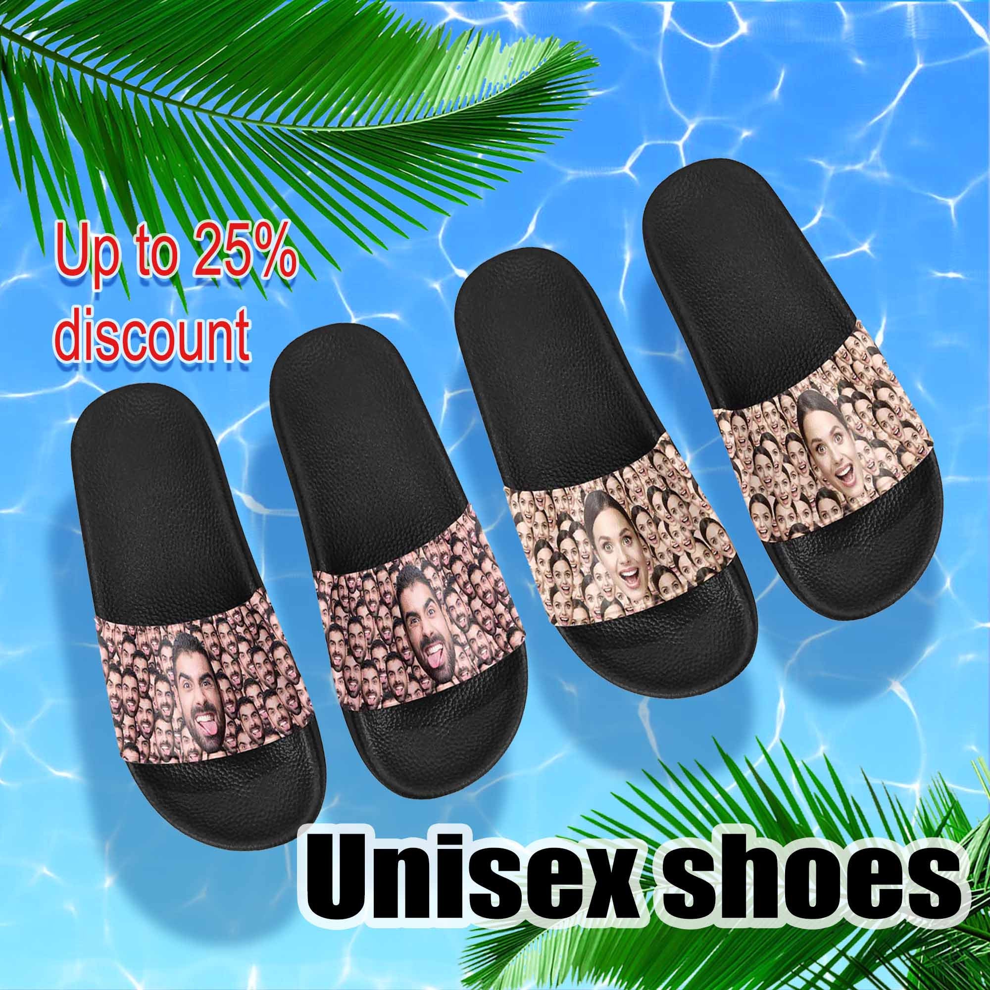 Custom Personalized Slide Sandals,custom Face Slide Sandals,mens and ...