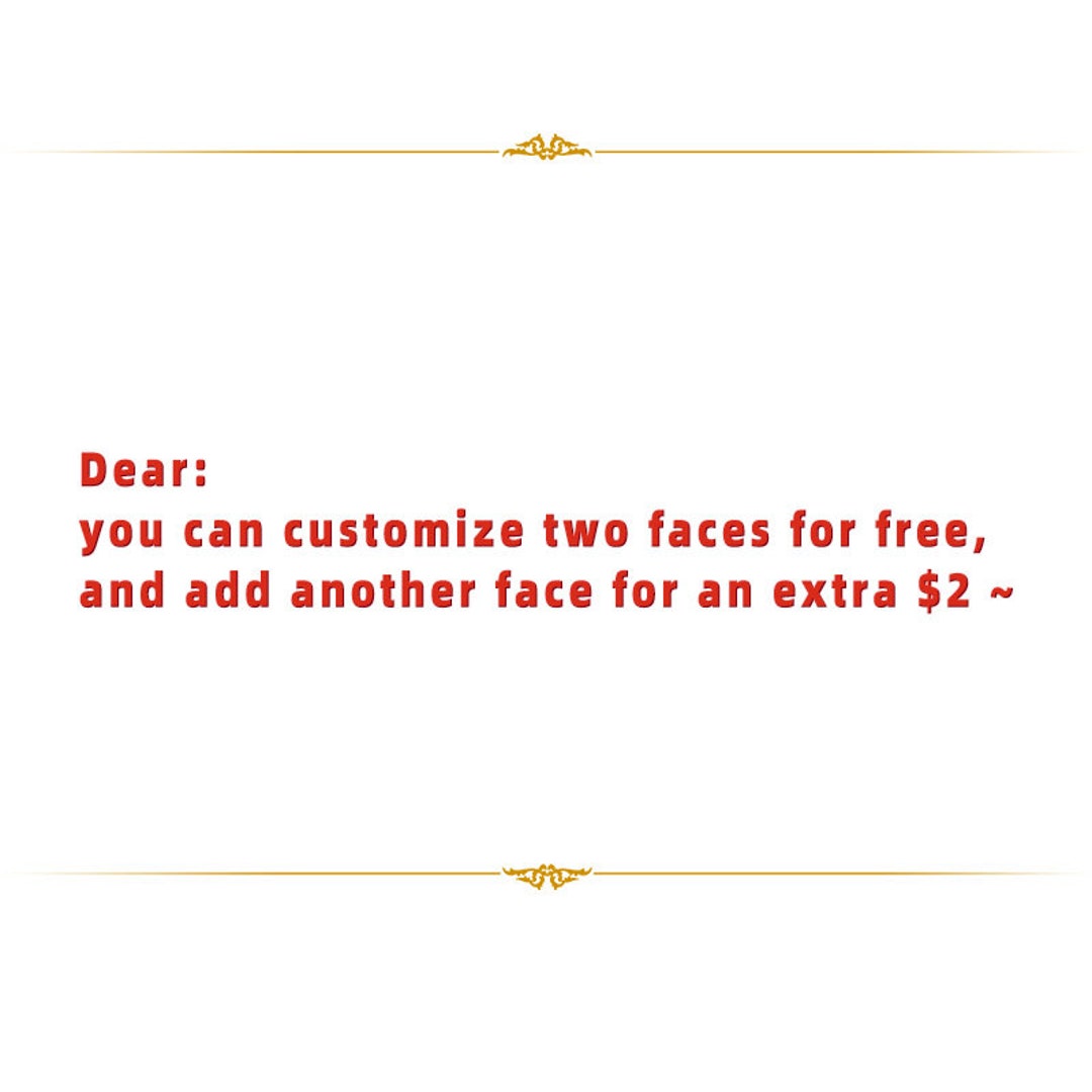 Additional Face Charge - Etsy