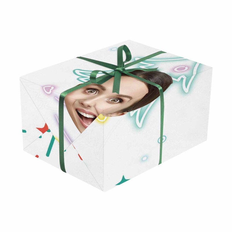 Custom Gift Wrapping Paper With Face Personalized Christmas Wrapping ...