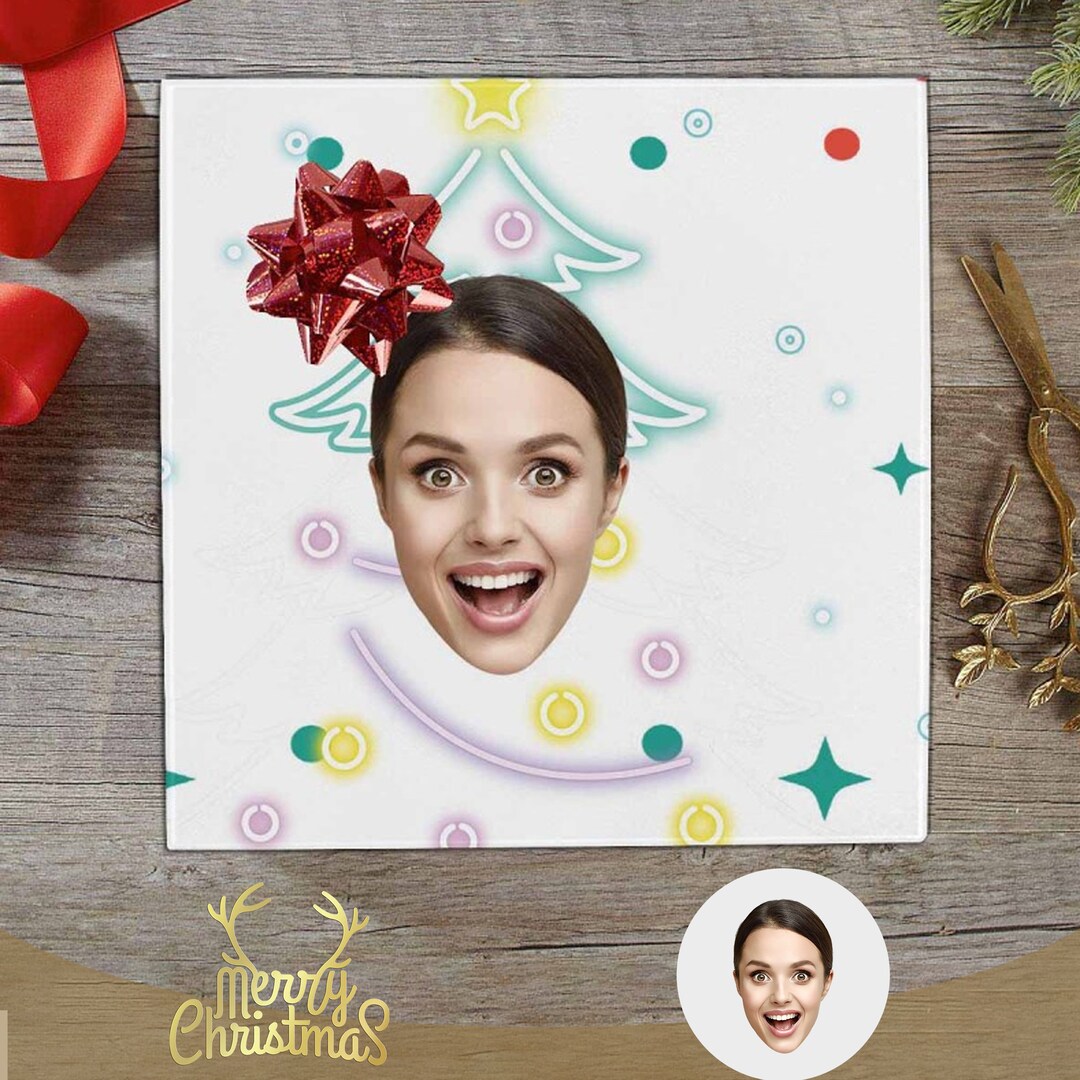 Custom Gift Wrapping Paper With Face Personalized Christmas Wrapping ...
