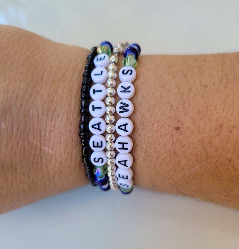 Seattle Seahawks Bracelets - Etsy