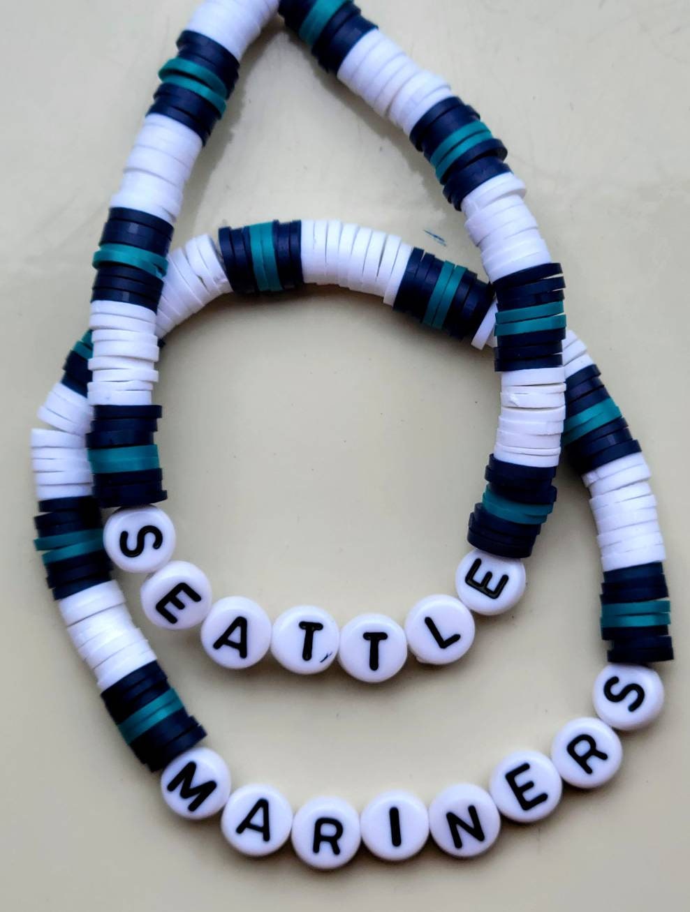 Seattle Mariners Heishi Bracelets - Etsy