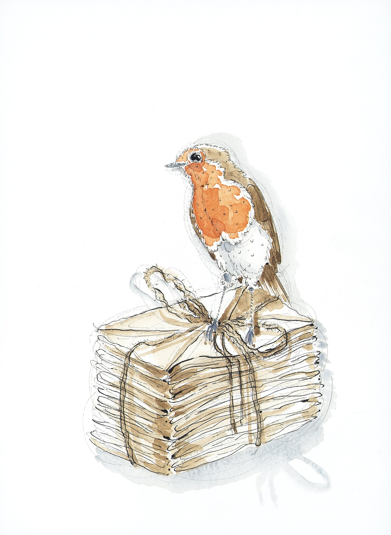 Robin Card Robin Messages Handmade Greetings Card Artisan Maker ...