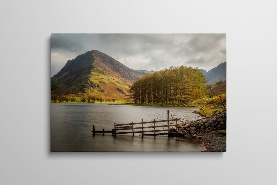 Buttermere and Fleetwith Pike in the Lake District Landscape Canvas Art ...