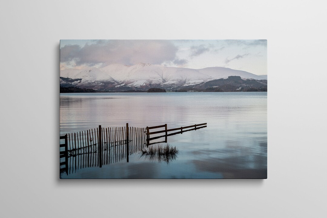 Derwent Water and Islands in the Lake District Landscape Canvas Art ...