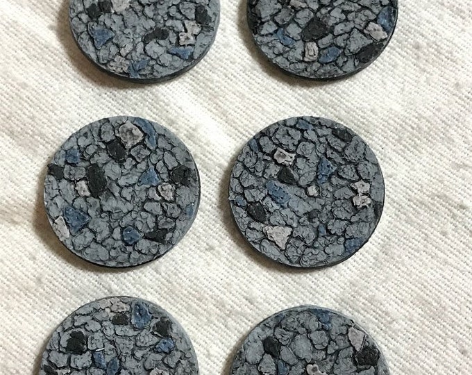 6 Pieces, 28 Mm Bases, Painted Cobblestone - Etsy