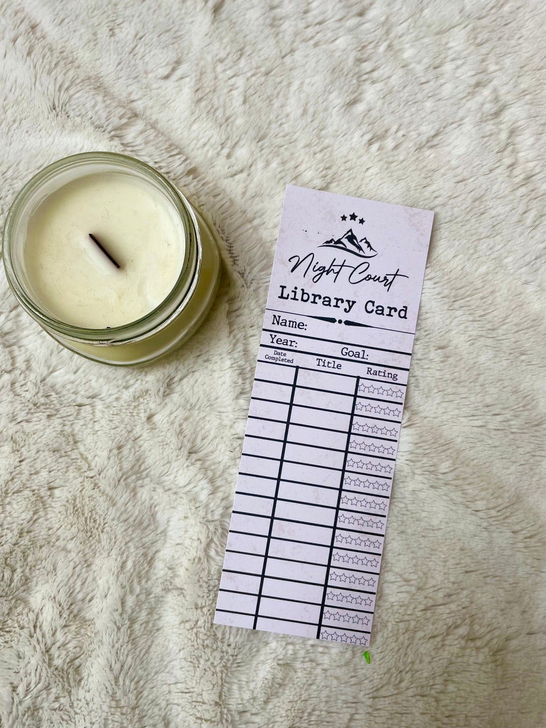 Library Card Book Tracker Bookmark / Reading List Bookmark / Gifts ...