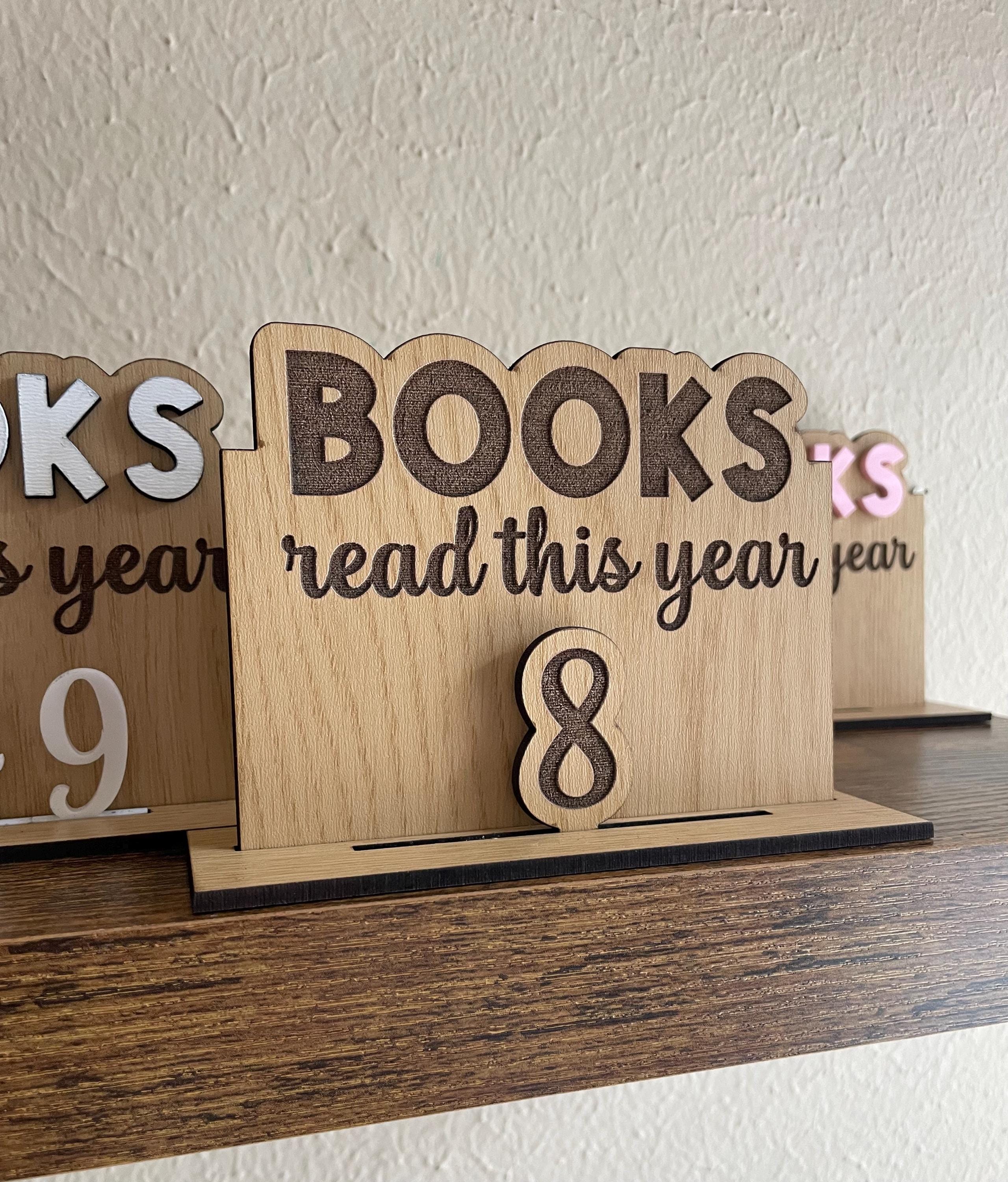 Books Read This Year Counter | Bookshelf Tracker | TBR List Display ...
