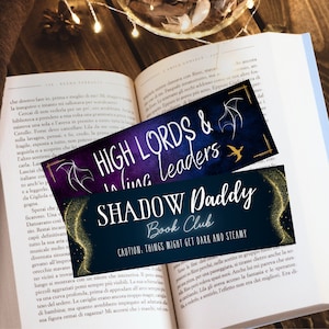 Shadow Daddy Book Club Bookmarks / Acotar Bookish Gift / Book Lover ...