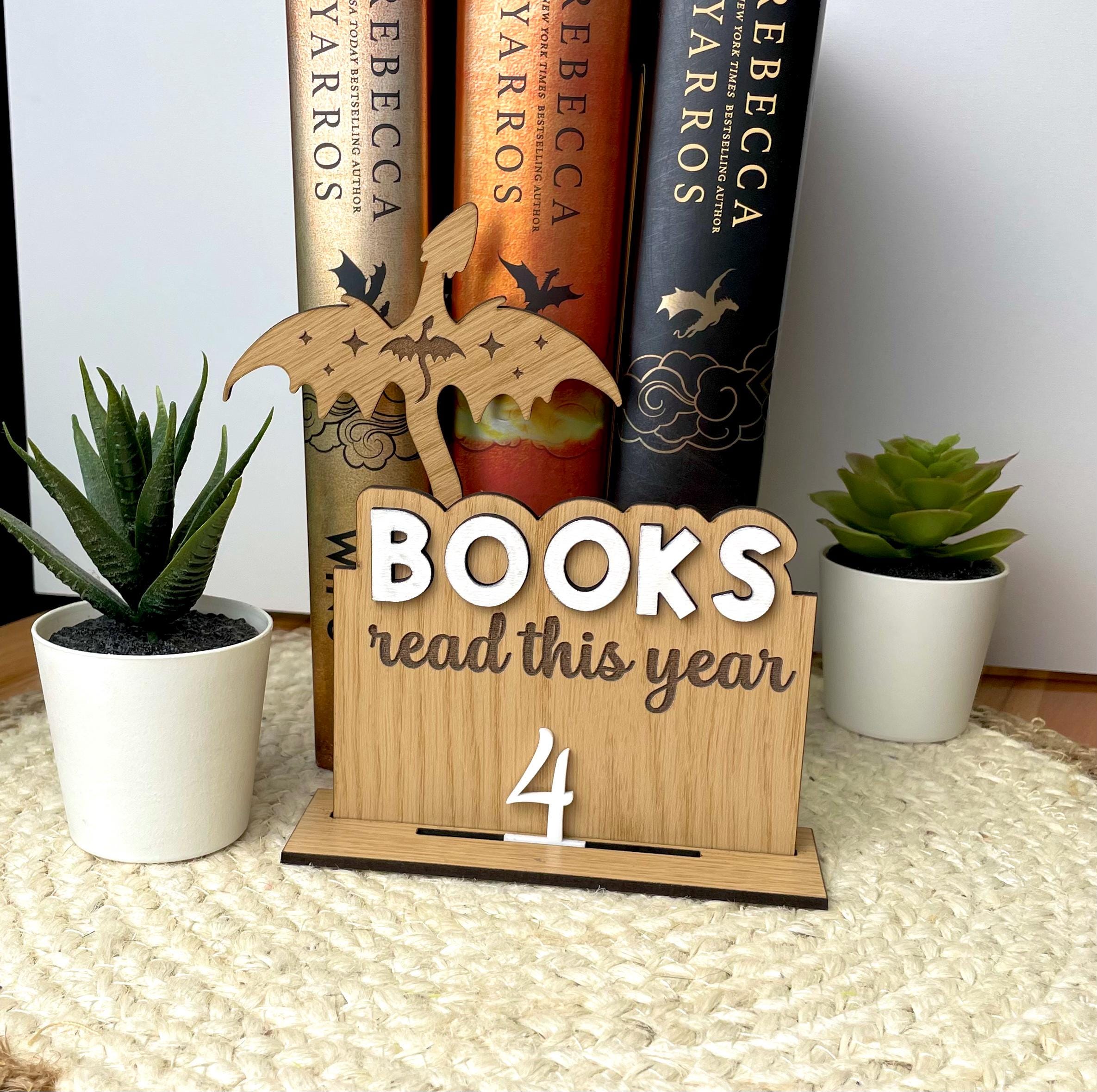 Books Read This Year Counter | Bookshelf Tracker | TBR List Display ...