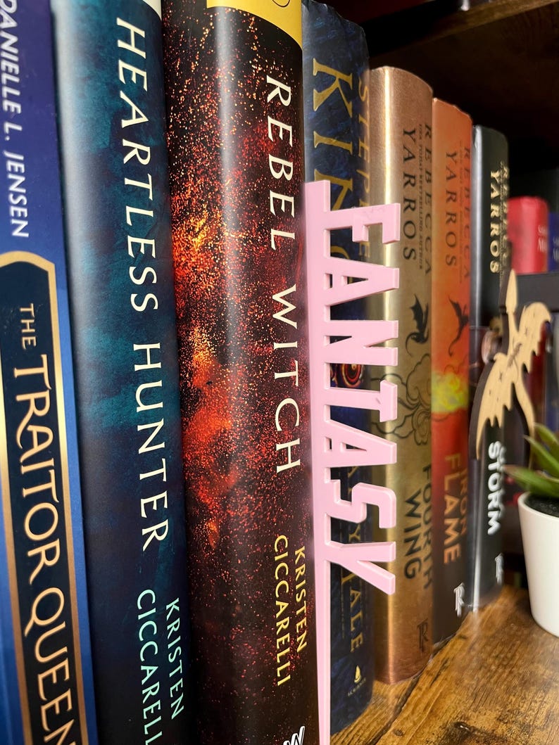 Library Genre Signs | Book Genre Wall Decor | Personal Library Sign Set ...