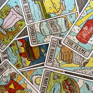 Intuitively Chosen Food Tarot Card Bookmark / Funny Bookmark / Bookish ...