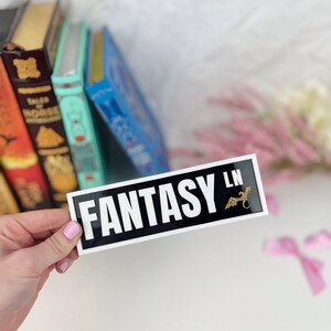 Fantasy Library Sign | Dragon Bookshelf Decor | Book Lover Gift for Her ...