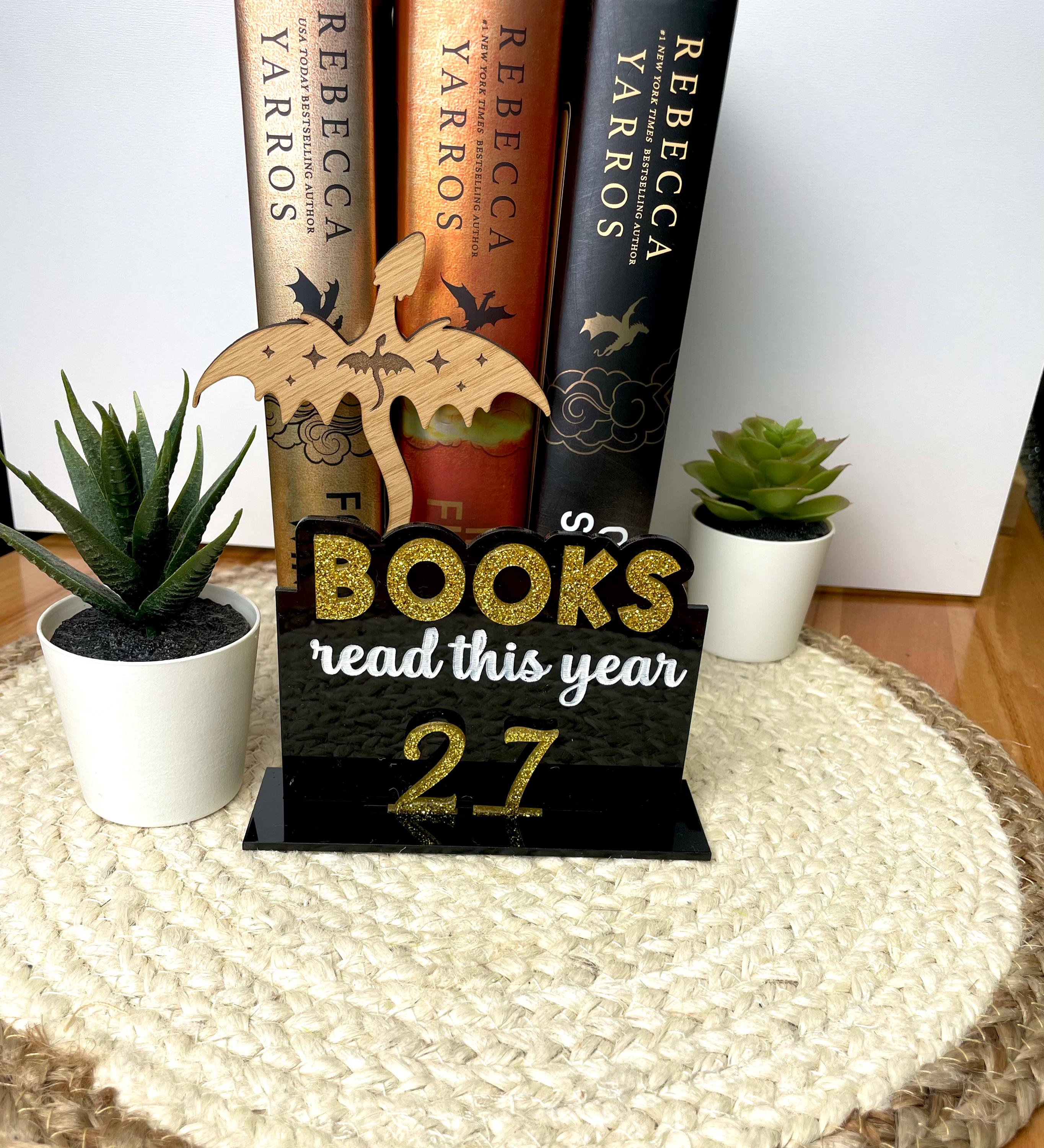 Books Read This Year Counter | Bookshelf Tracker | TBR List Display ...