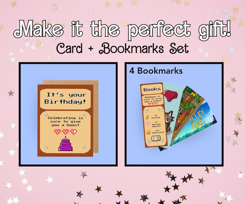 Video Game Bookmarks Set, Valley Lover Gift, Book Lover Gift, Gamer ...