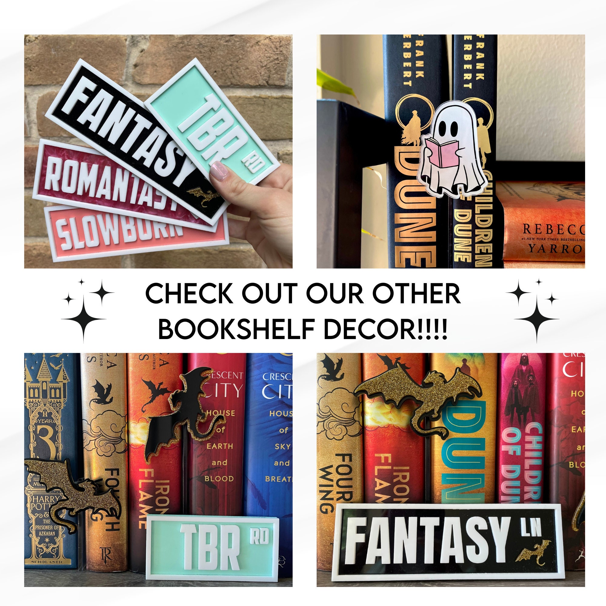 Library Genre Signs | Book Genre Wall Decor | Personal Library Sign Set ...