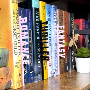 Library Genre Signs | Book Genre Wall Decor | Personal Library Sign Set ...