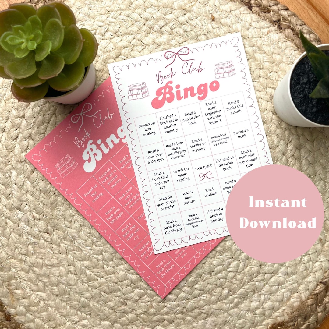 Book Club Bingo Printable | Editable Canva Bingo Card | Reading ...