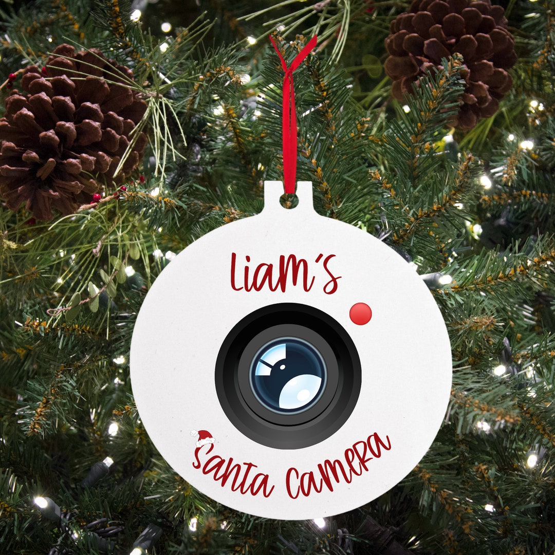 Personalized Santa Camera Christmas Ornament | Boy | Girl | Kids ...
