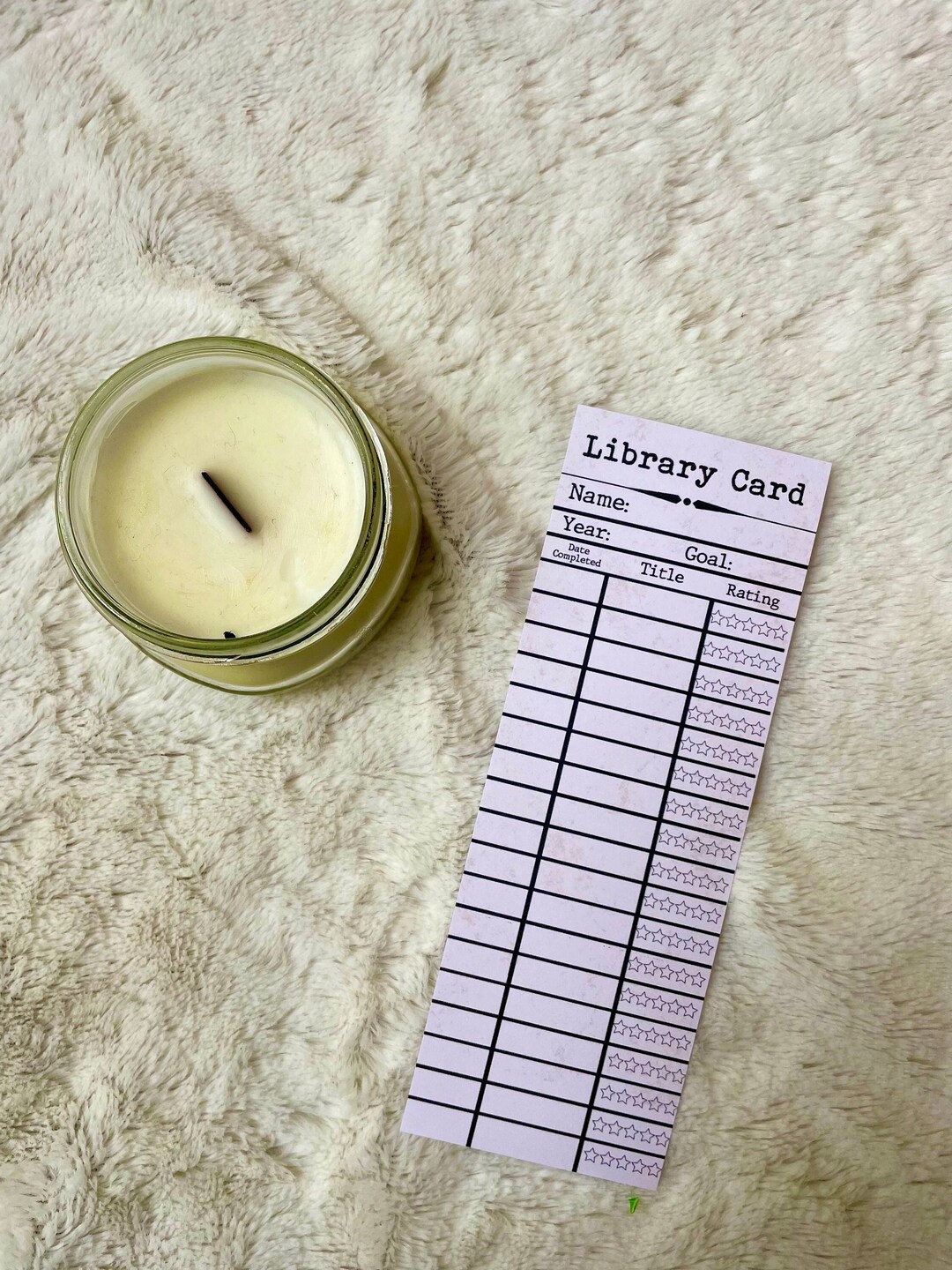 Library Card Book Tracker Bookmark / Reading List Bookmark / Gifts ...