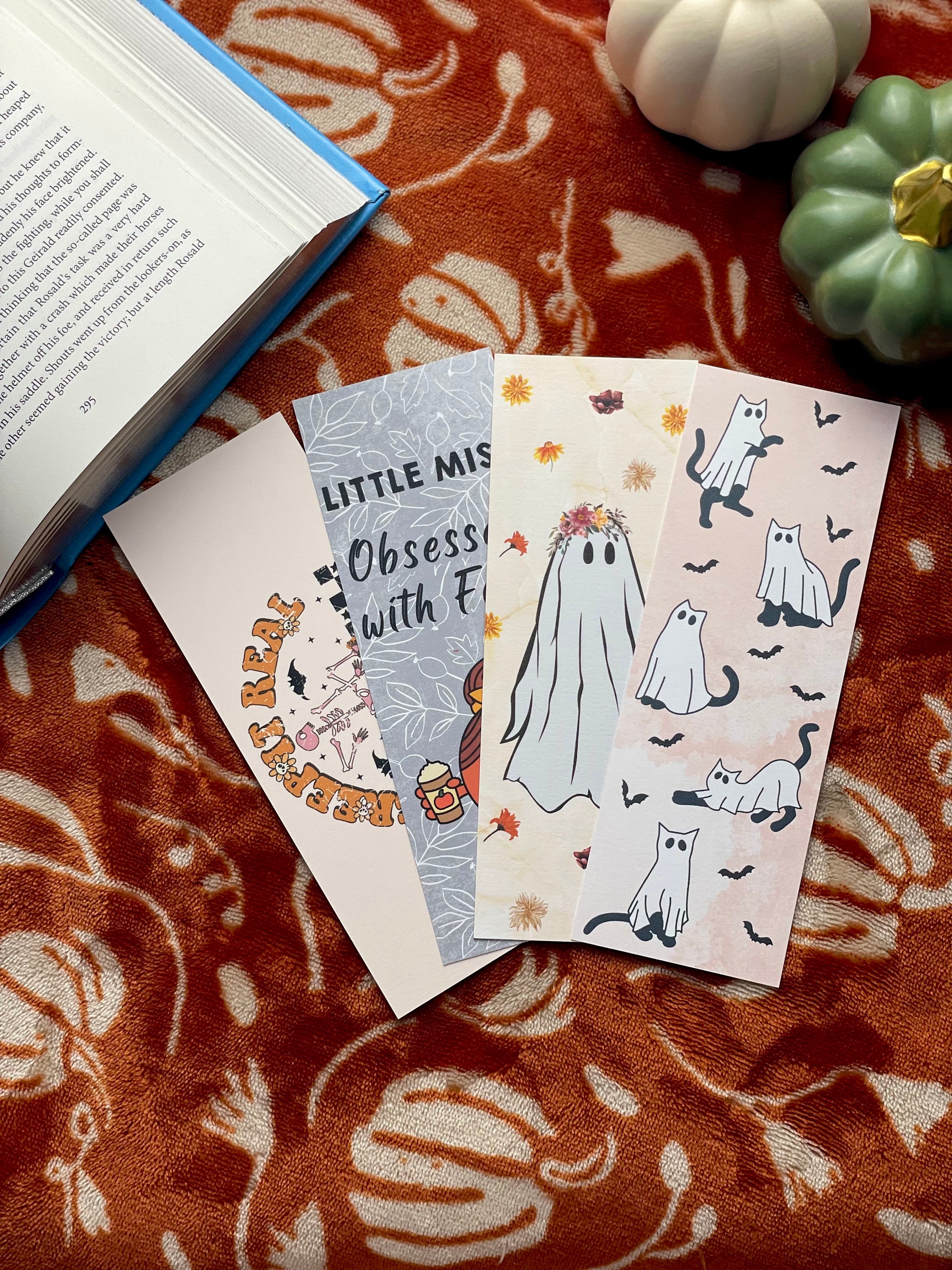 Spooky Halloween Bookmarks for Reader/ Cottage Core Ghost / Bookish ...