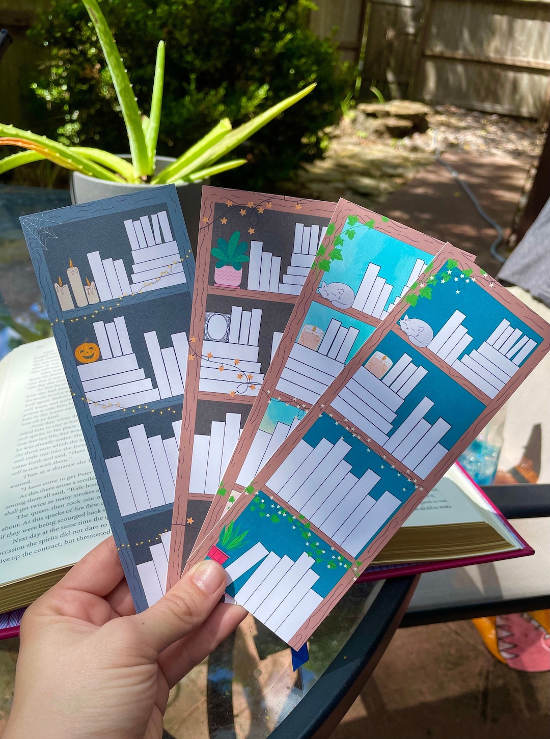 Bookshelf Tracker Bookmark, Reading List Bookmark (set of 4) - Etsy