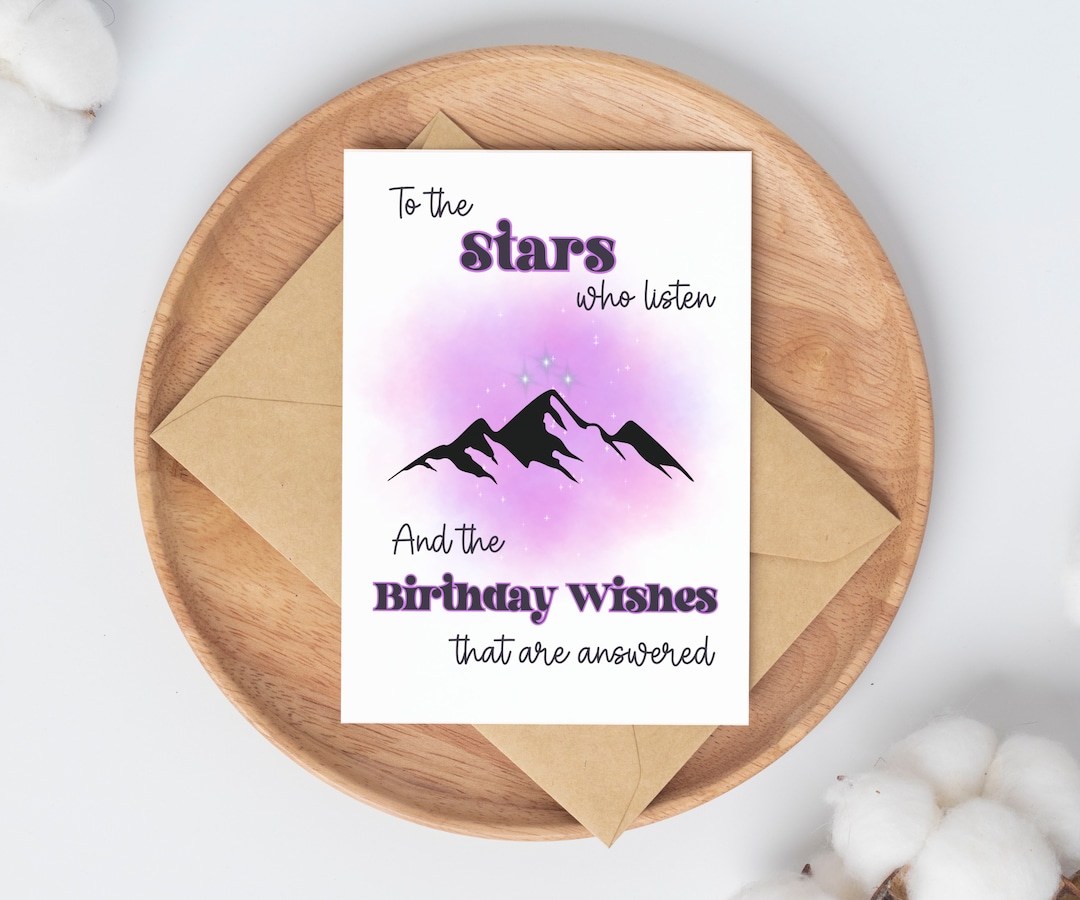 Acotar Birthday Card / Card for Reader / Bookmark Gift Set / Book Lover ...