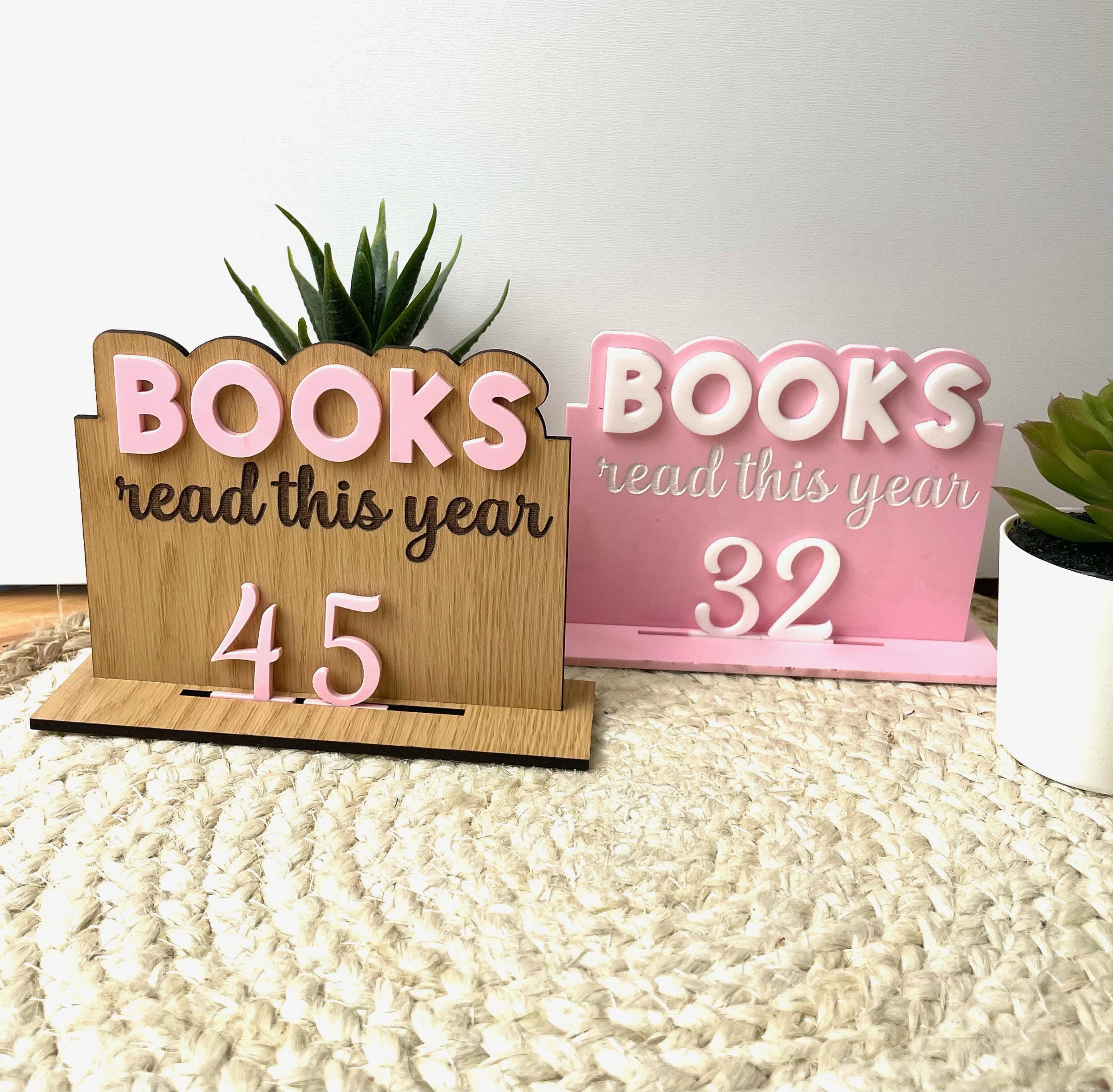 Books Read This Year Counter | Bookshelf Tracker | TBR List Display ...