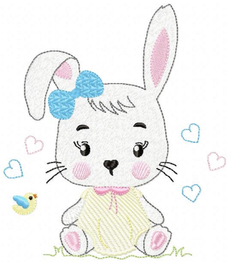 Bunny Embroidery Designs Machine Embroidery Pattern Instant - Etsy