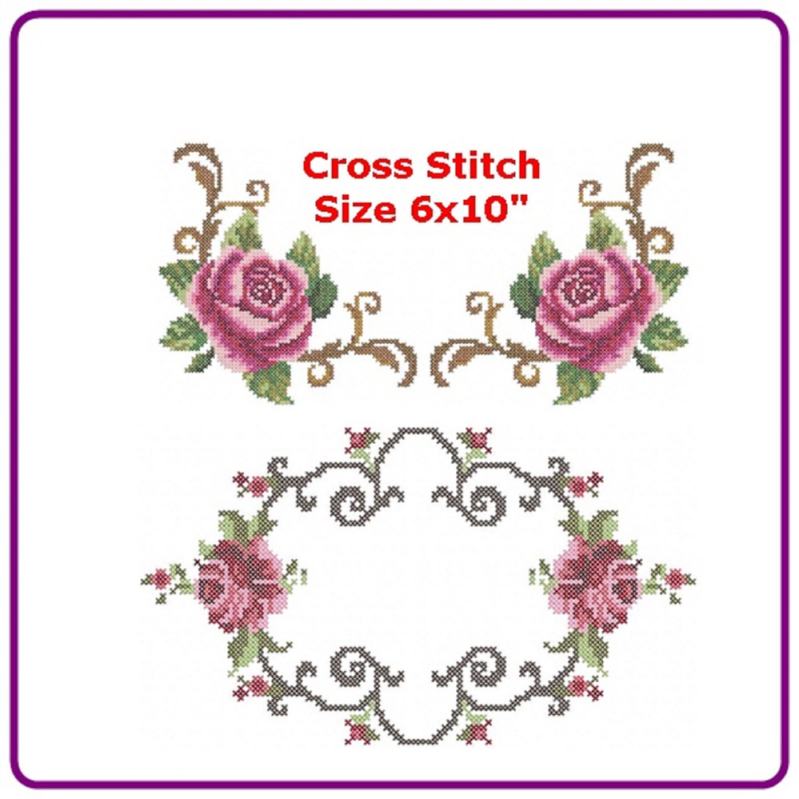 Cross Stitch Frame Embroidery Designs Machine Embroidery Pattern ...