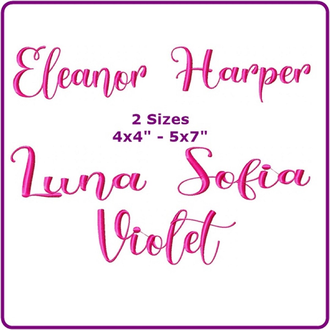 Names Designs Machine Embroidery Pattern - Instant Download. - Etsy