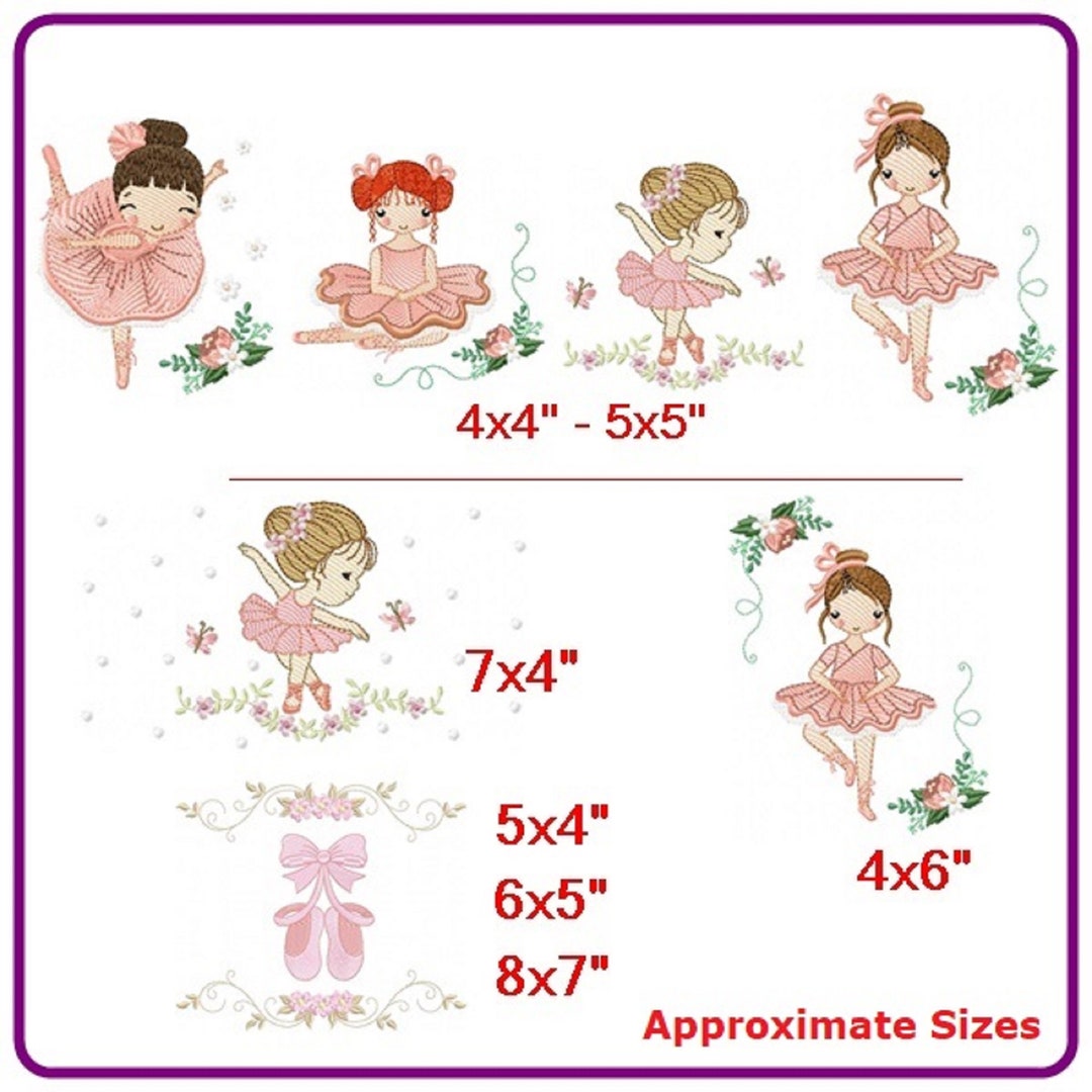 Ballerina Ballet Dancer Embroidery Designs Machine Embroidery Pattern ...