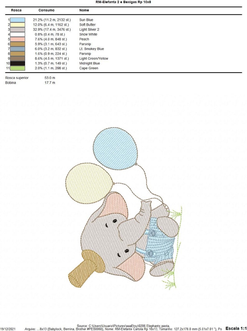 Cute Elephants Embroidery Designs Machine Embroidery Pattern - Instant ...