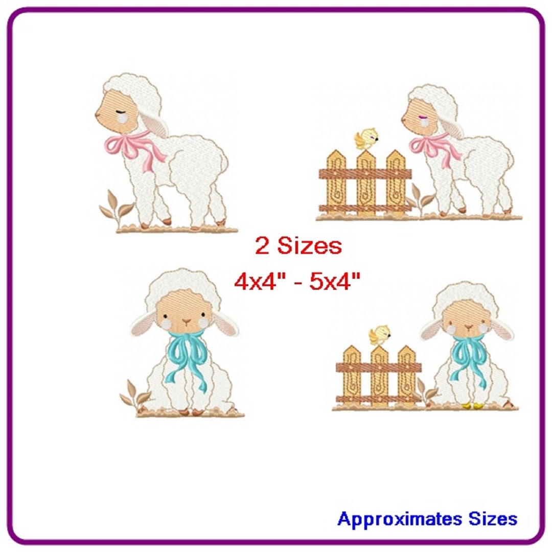 Sheep Designs Machine Embroidery Pattern - Instant Download. - Etsy