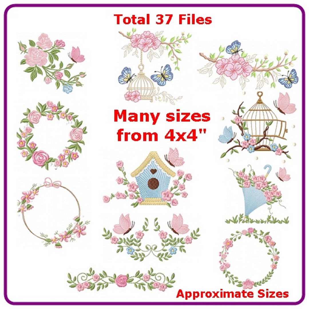 Blue Cages Designs Machine Embroidery Pattern - Instant Download. - Etsy