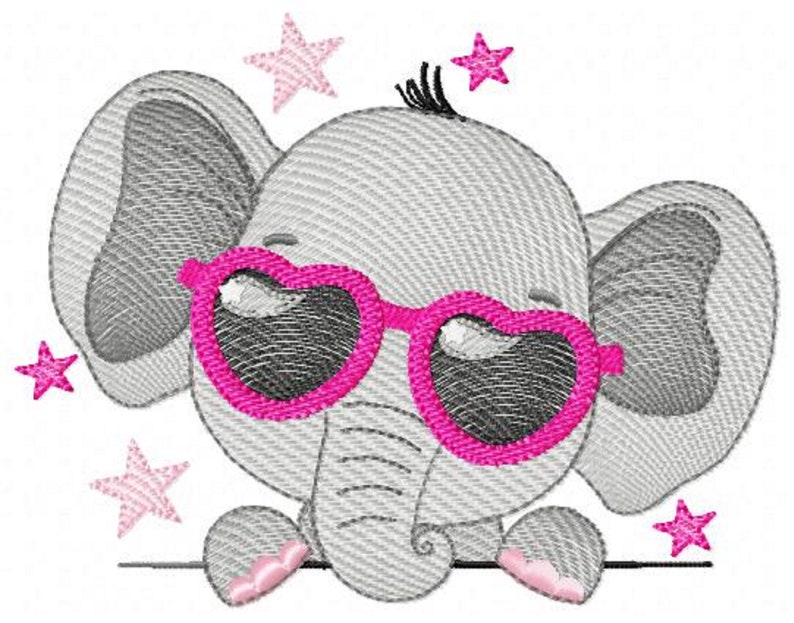 Cute Elephants Embroidery Designs Machine Embroidery Pattern - Etsy