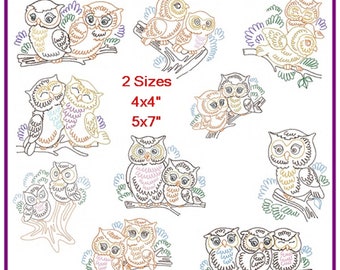 Owl Embroidery Designs Woodland Animals Embroidery Design Machine ...