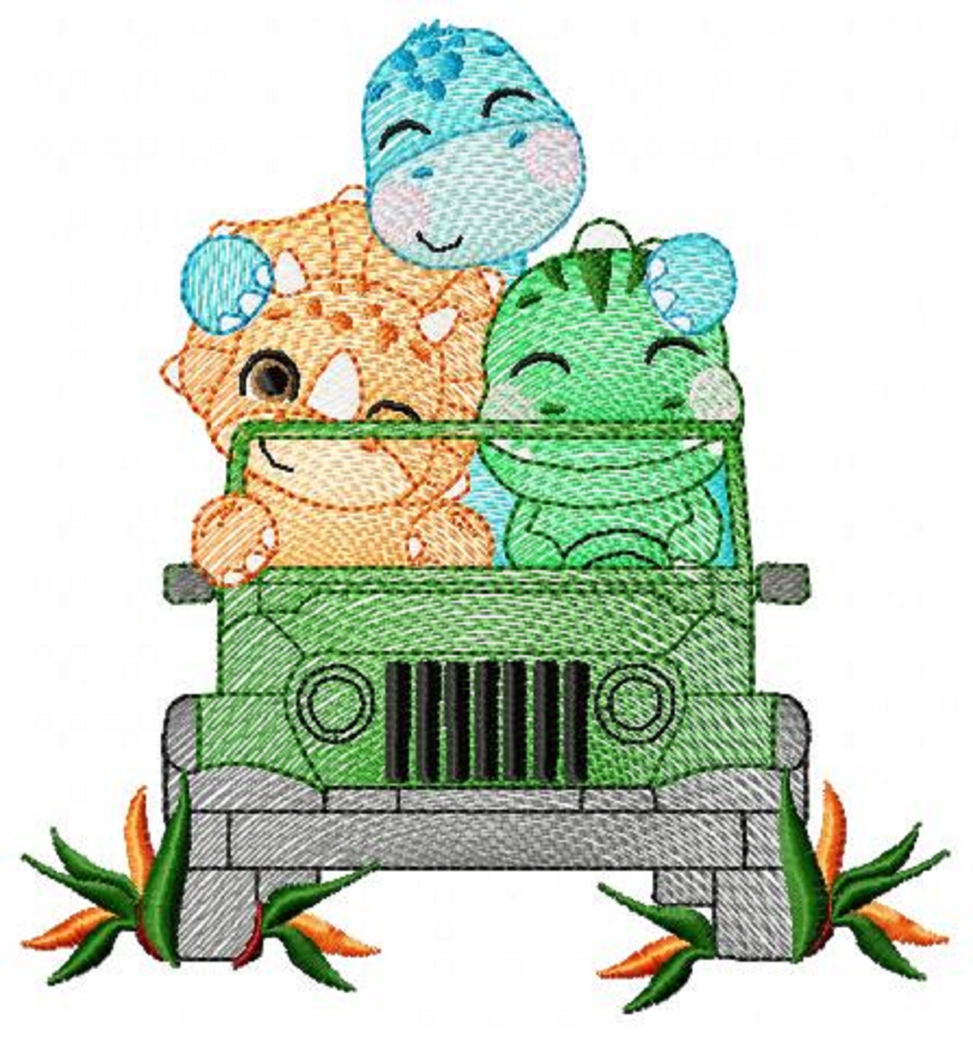 Dinosaurs Animals Embroidery Designs Machine Embroidery Pattern ...