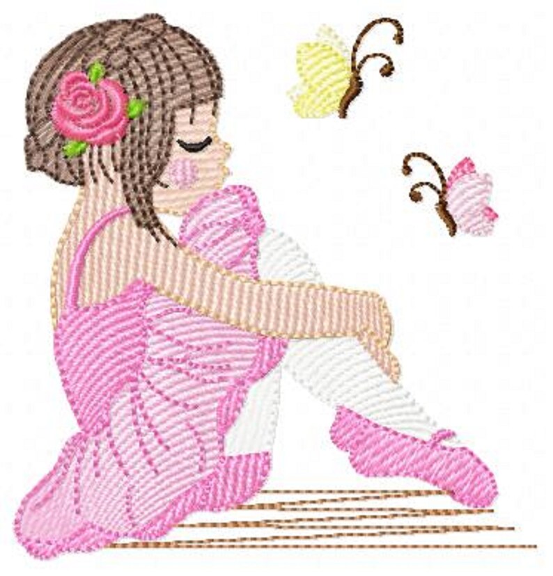 Ballerina Ballet Dancer Embroidery Designs Machine Embroidery Pattern ...