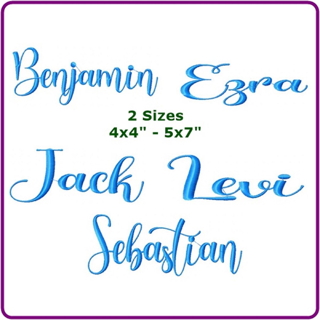 Names Designs Machine Embroidery Pattern - Instant Download. - Etsy